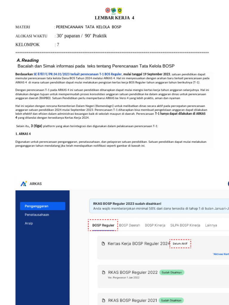 Lk 04 Perenc. Takol Bosp (Kel 7) | PDF