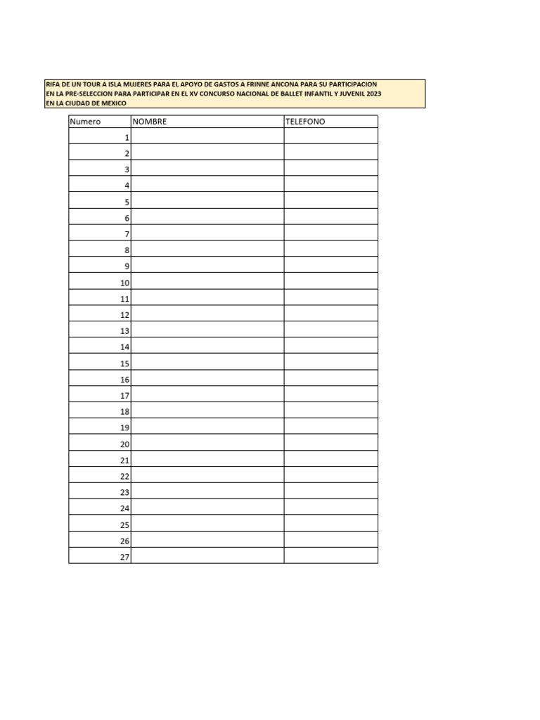 Rifa Tour.xlsx - Microsoft Excel Online | PDF Rifa Tour.xlsx - Microsoft Excel Online | PDF