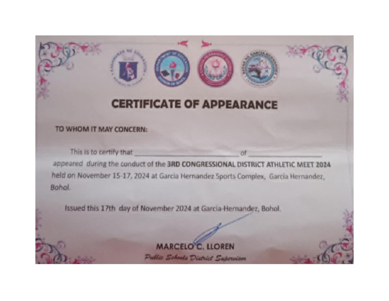 Certificate of Attendance - Congressional Meet 2024 (For Print) | PDF