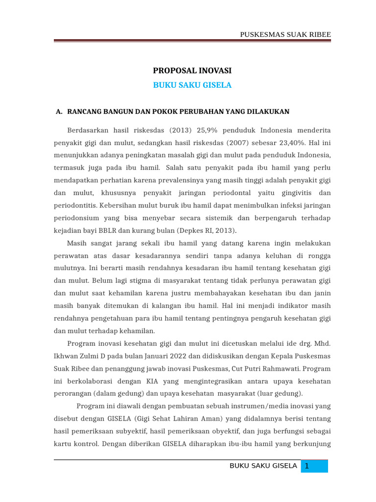 Form. Proposal Inovasi | PDF