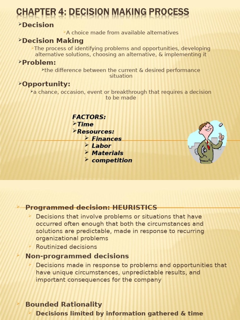 Chapter 4 Decision Making Process | PDF | Decision Making ...