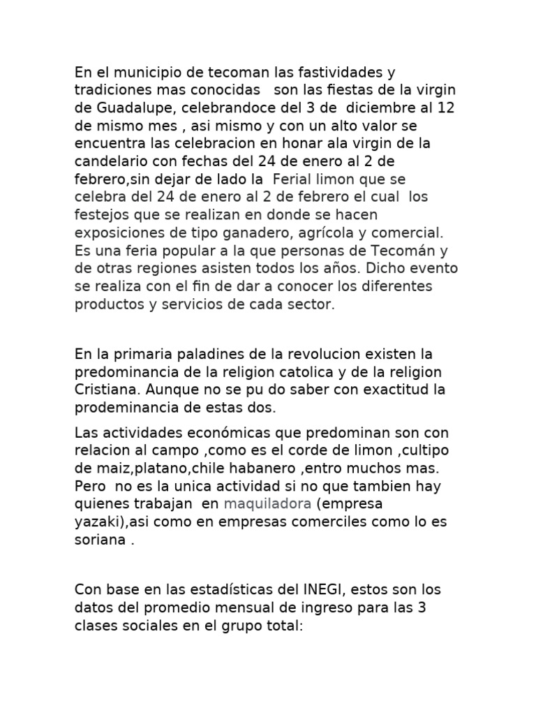 Costumbres y Tradiciones | PDF