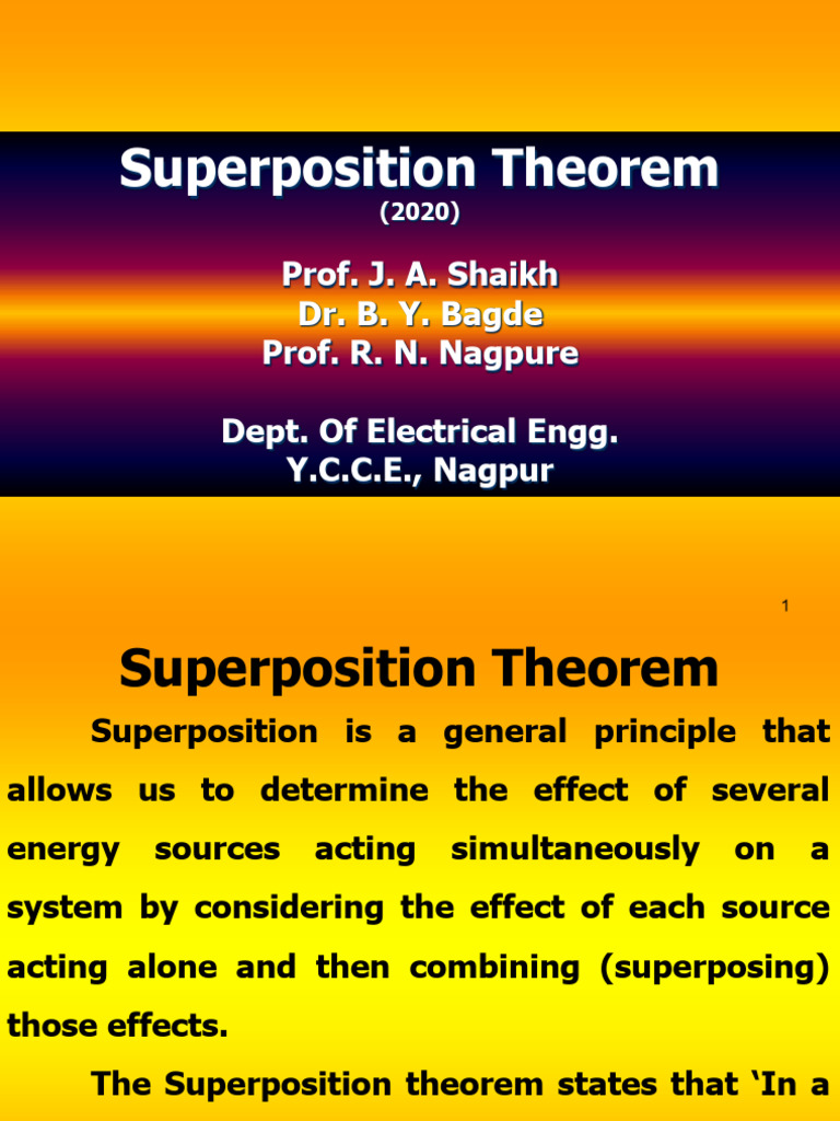 Unit - III Superposition Theorem (1) | PDF | Electrical Network | Electronics