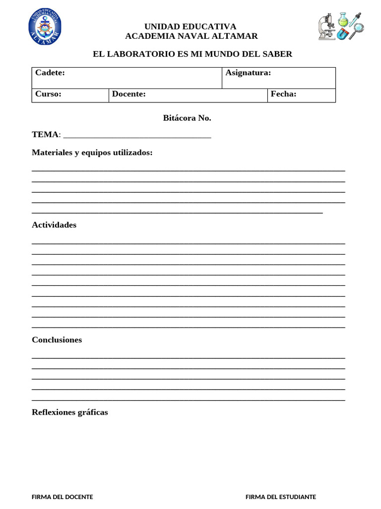 Bitácora de Laboratorio Académico | PDF