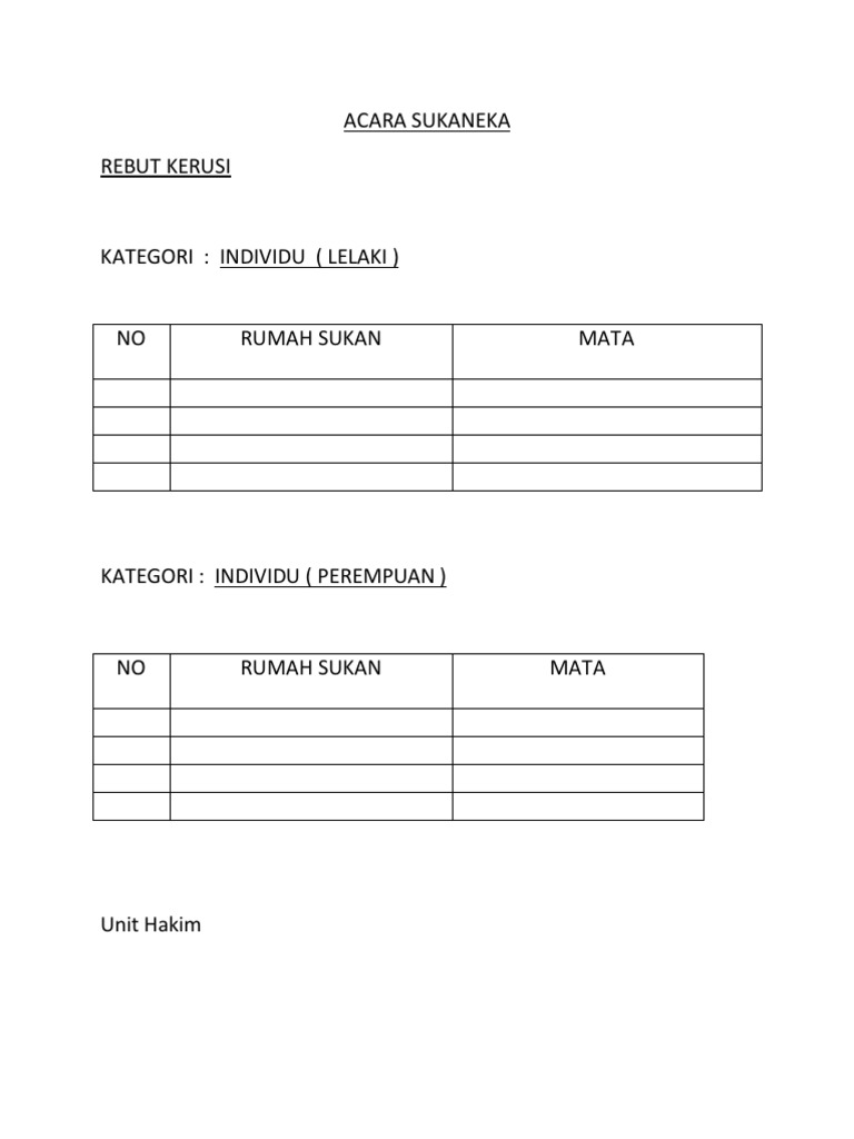 Acara Sukaneka | PDF