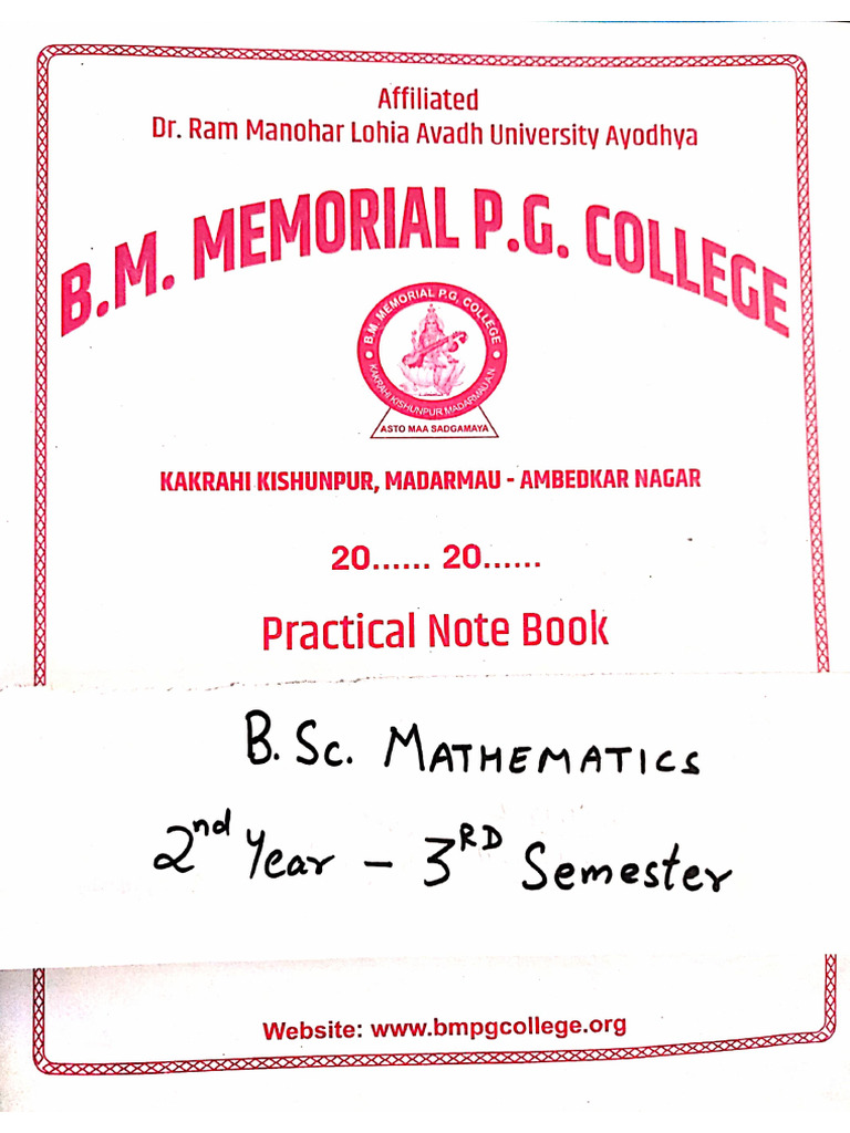 BSC MATHS 3rd Semester | PDF