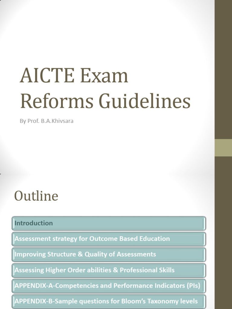 Aicte Exam Reforms Guidelines | PDF | Rubric (Academic) | Massive Open Online Course