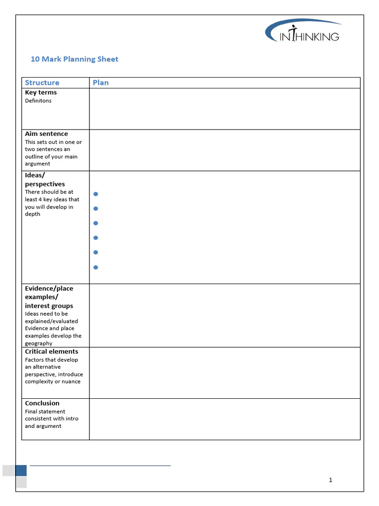 6-and-10mark-planning-sheets | PDF