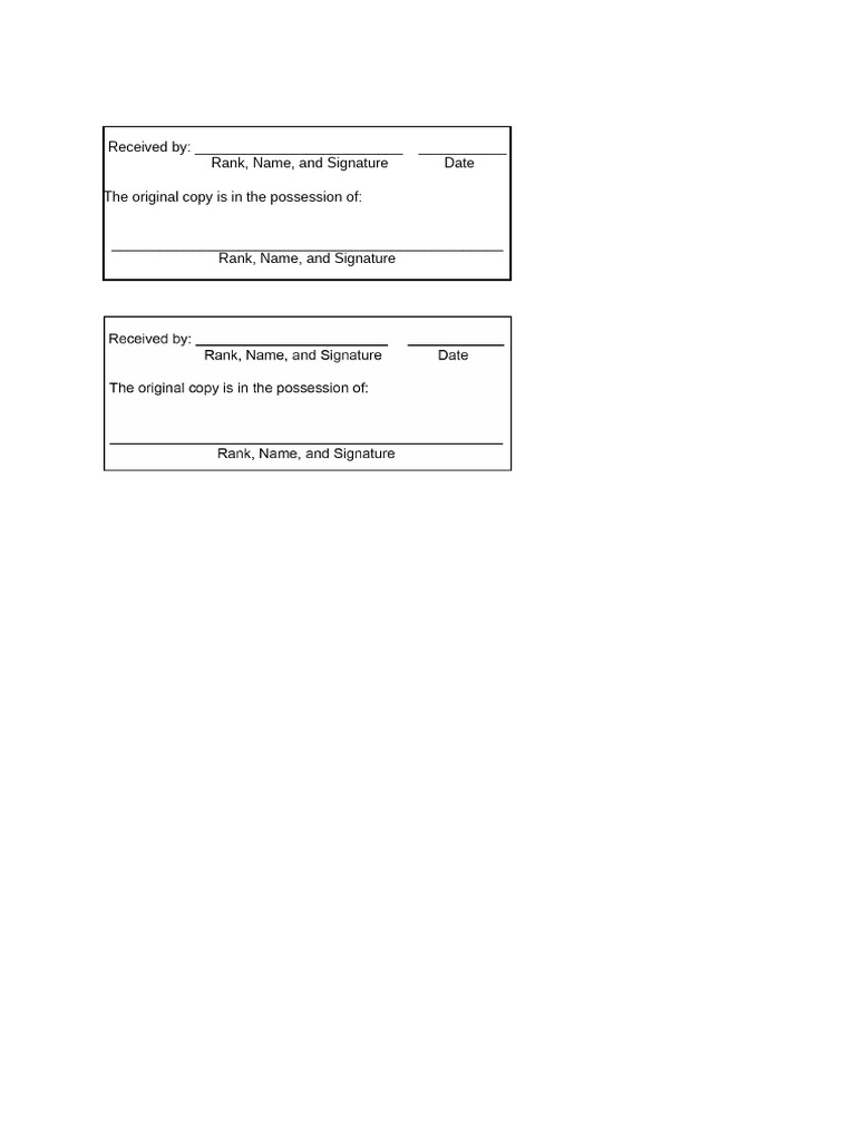 Document Receipt Form Template | PDF