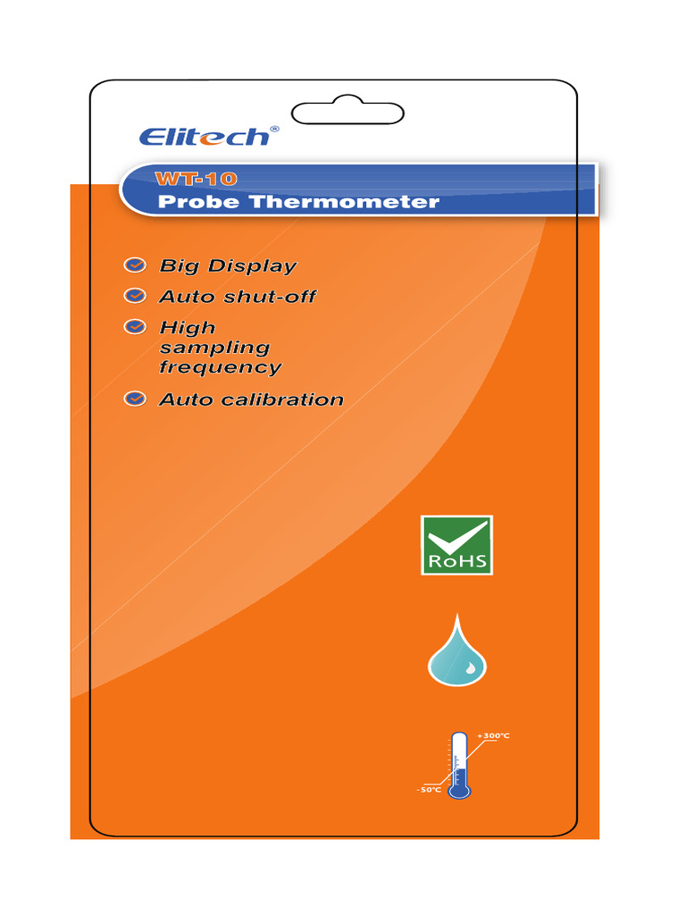 Elitech WT-10 Thermometer User Manual | PDF
