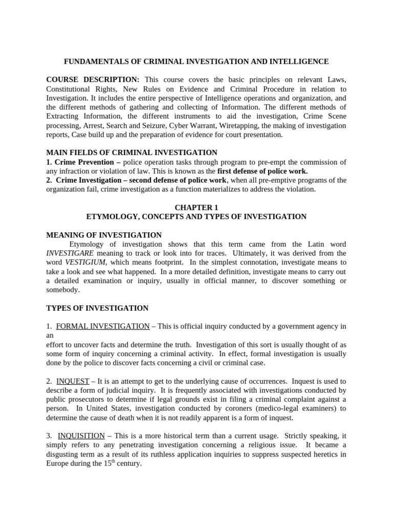 Cdi 1 | PDF | Miranda Warning | Crime Scene