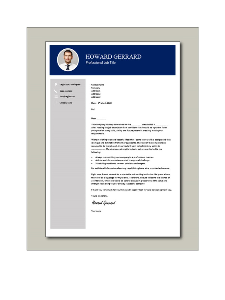 Cover Letters With Letterheads | PDF
