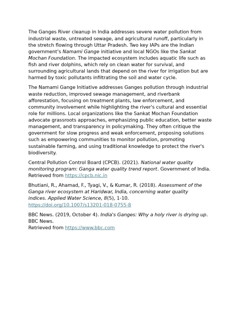 The Ganges River Final Draft | PDF