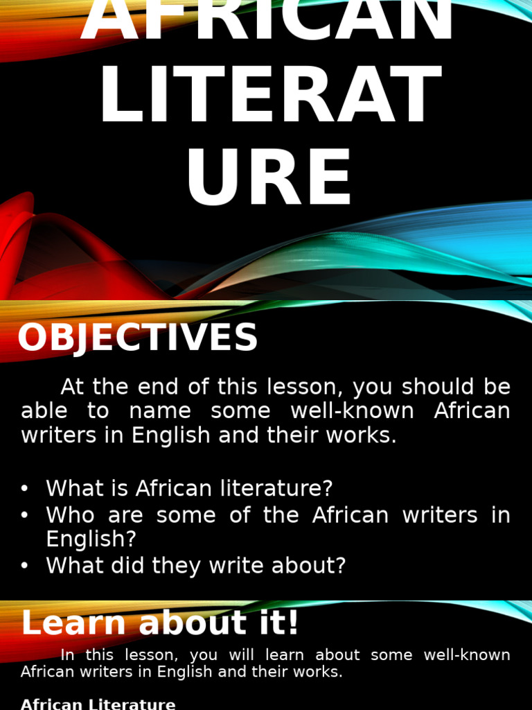 Overview of Notable African Writers | PDF | African Literature