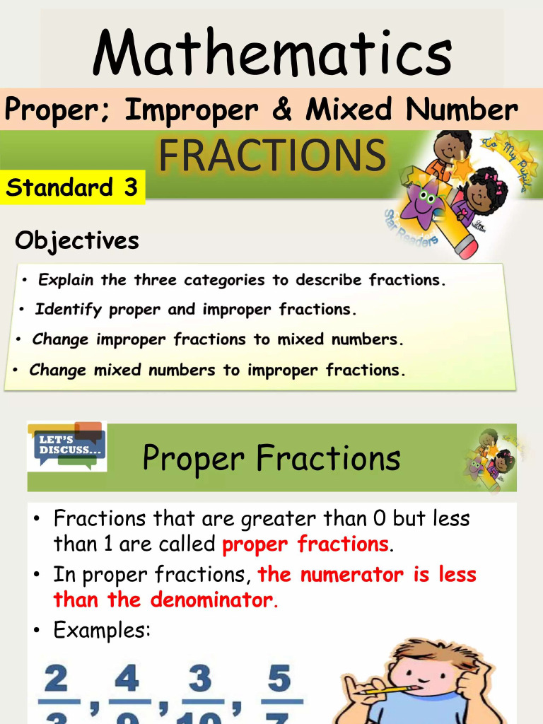 -Proper, Improper and Mixed Fraction | PDF