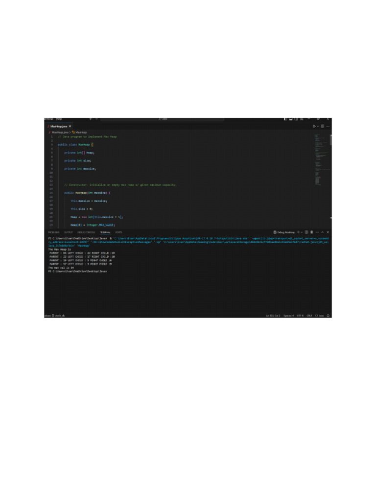 Maximum Heap Programming Exercise | PDF