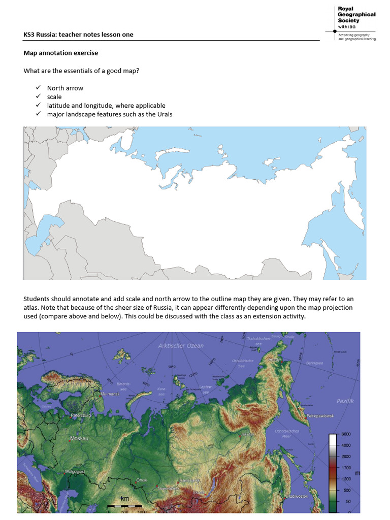 KS3 Russia Lesson1 Teacher-Notes | PDF | Plate Tectonics | Tectonics