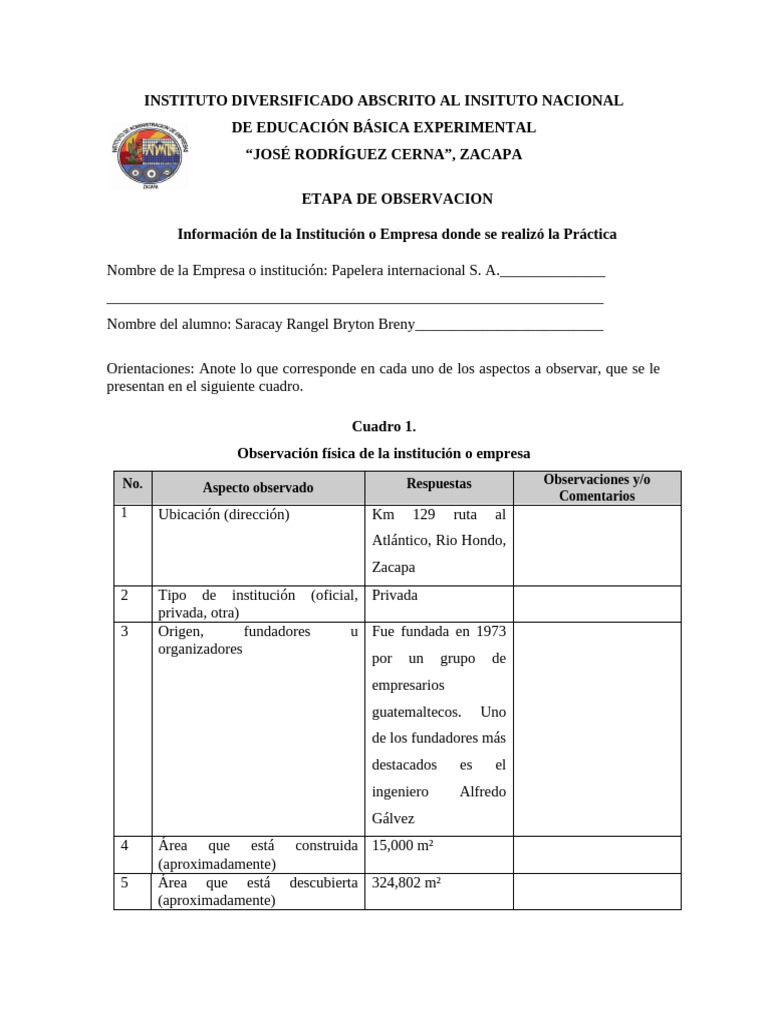 Guía para Diagnóstico Practica Supervisada Admón. 2024 | PDF