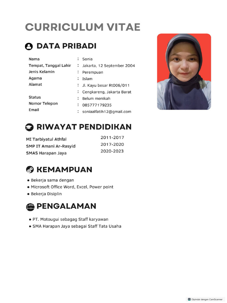 CV Sonia | PDF