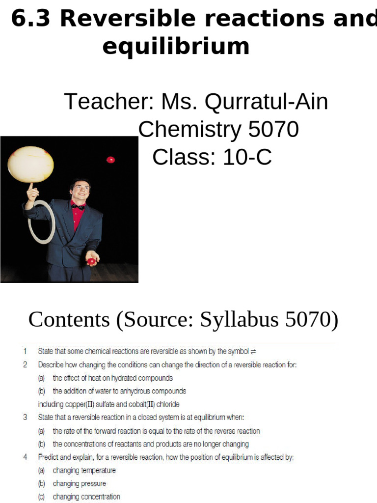 Chemical Equilibrium Olevels | PDF | Chemical Equilibrium | Scientific Phenomena