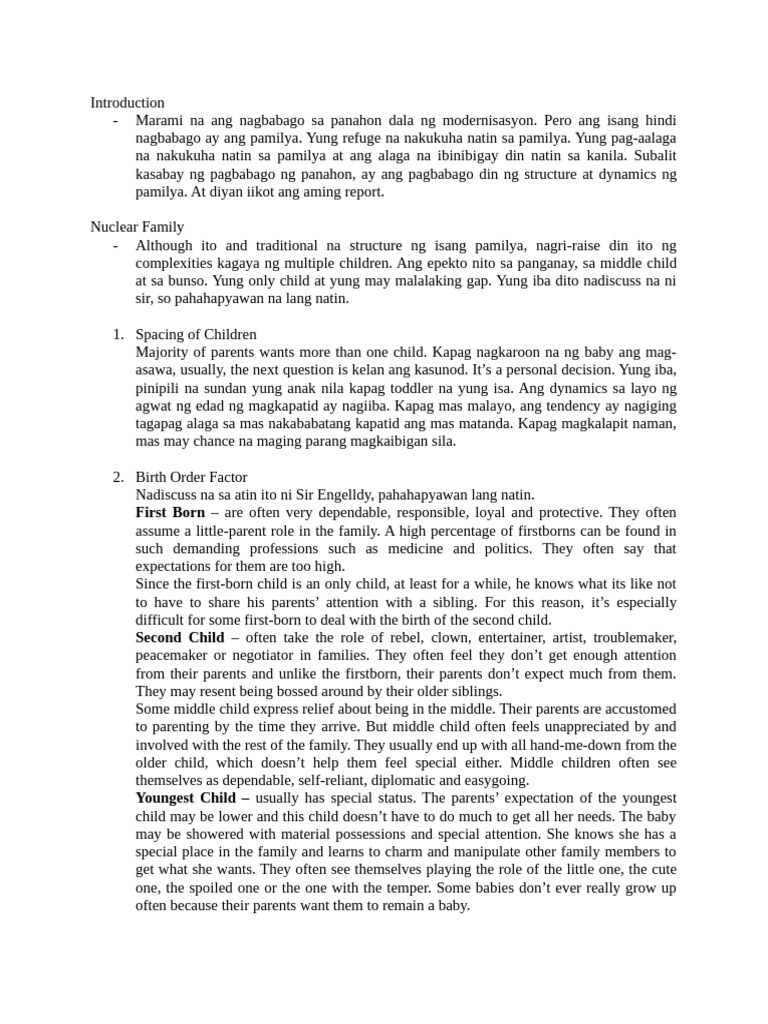 Understanding Family Structures and Dynamics | PDF | Grief | Sibling