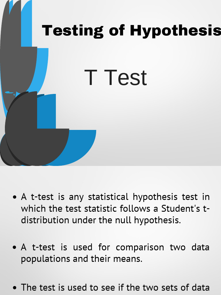 T Test.ppt_20250110_225317_0000 | PDF | Student's T Test | Scientific ...