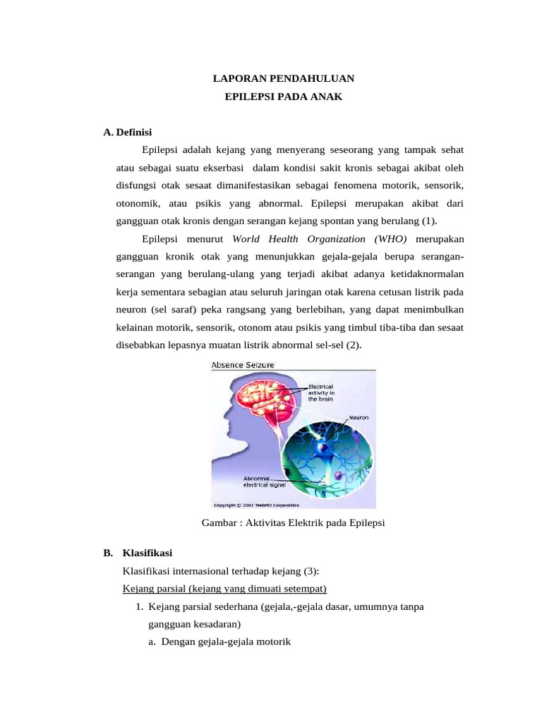 LP Epilepsi Pada Anak | PDF