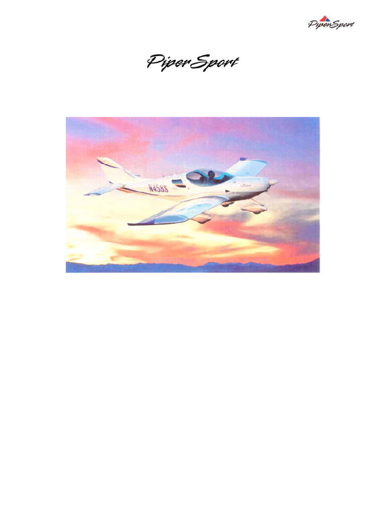 Pipersport - POH 01 | PDF | Flight Control Surfaces | Airspeed