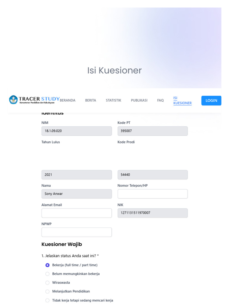 Tracerstudy Kemendikbudristek | PDF