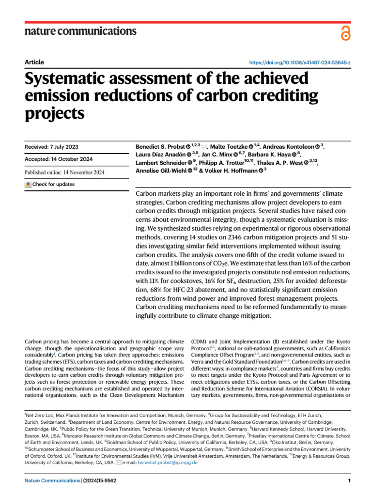 Journal Assesment Reduction by Credit Carbon | PDF | Natural Gas ...