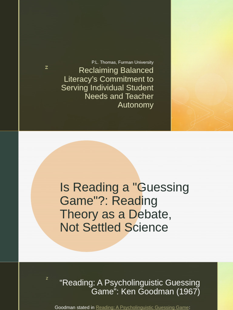 3 Cue Guessing NCTE 2024 PThomas | PDF | Cognitive Psychology | Mental Processes