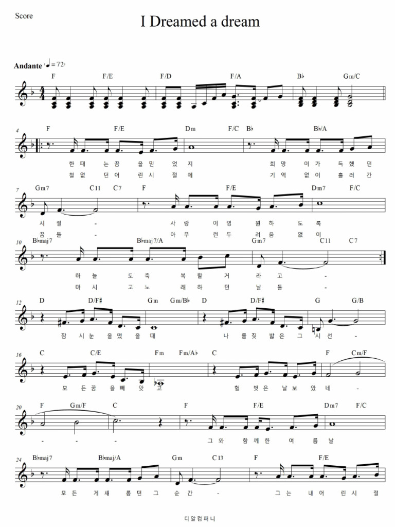 I Dreamed A Dream - From The Musical | PDF