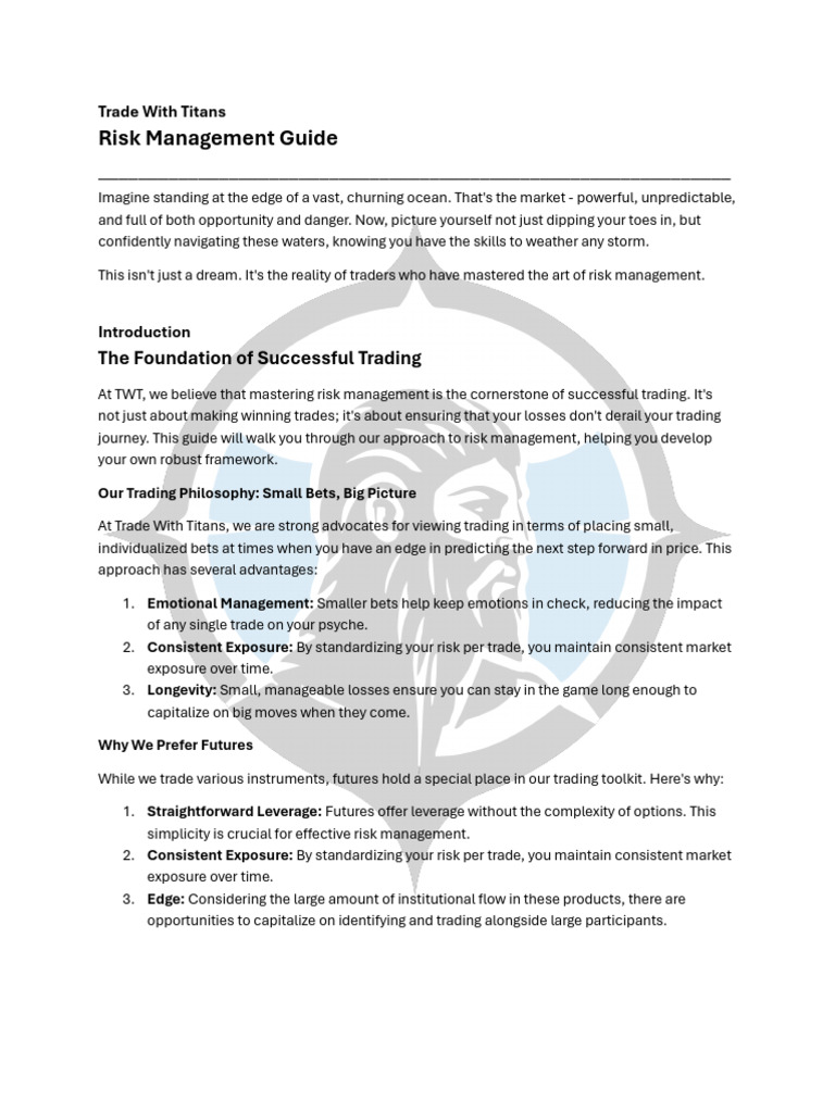 Trade Risk Management Framework | PDF | Risk | Risk Management