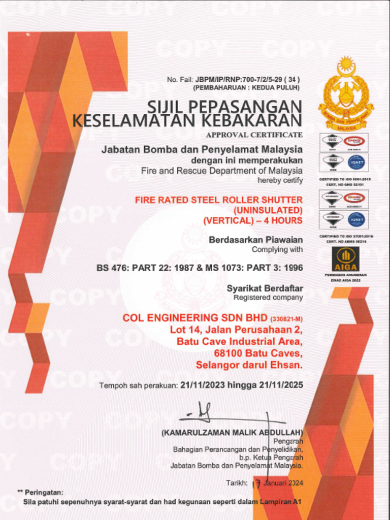 Fire Cert (2024) | PDF