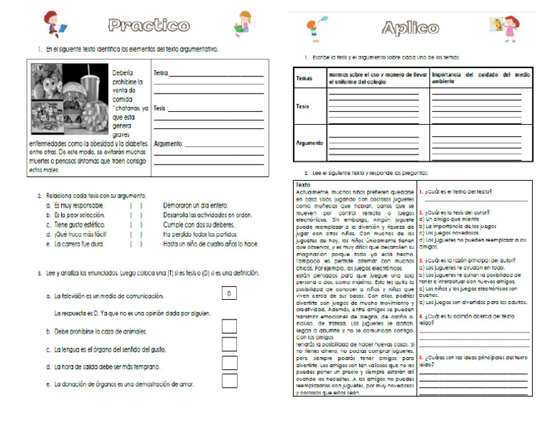 actividad texto argumentativo | PDF
