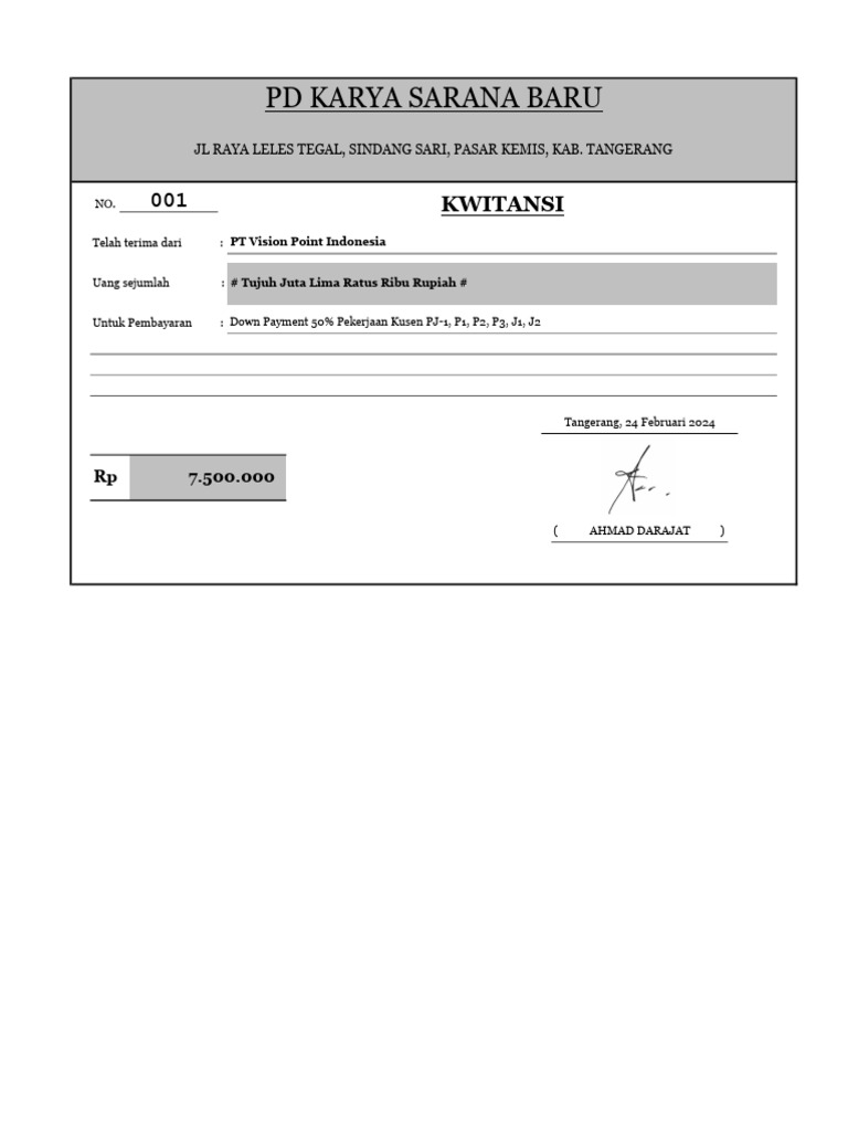 KWITANSI | PDF
