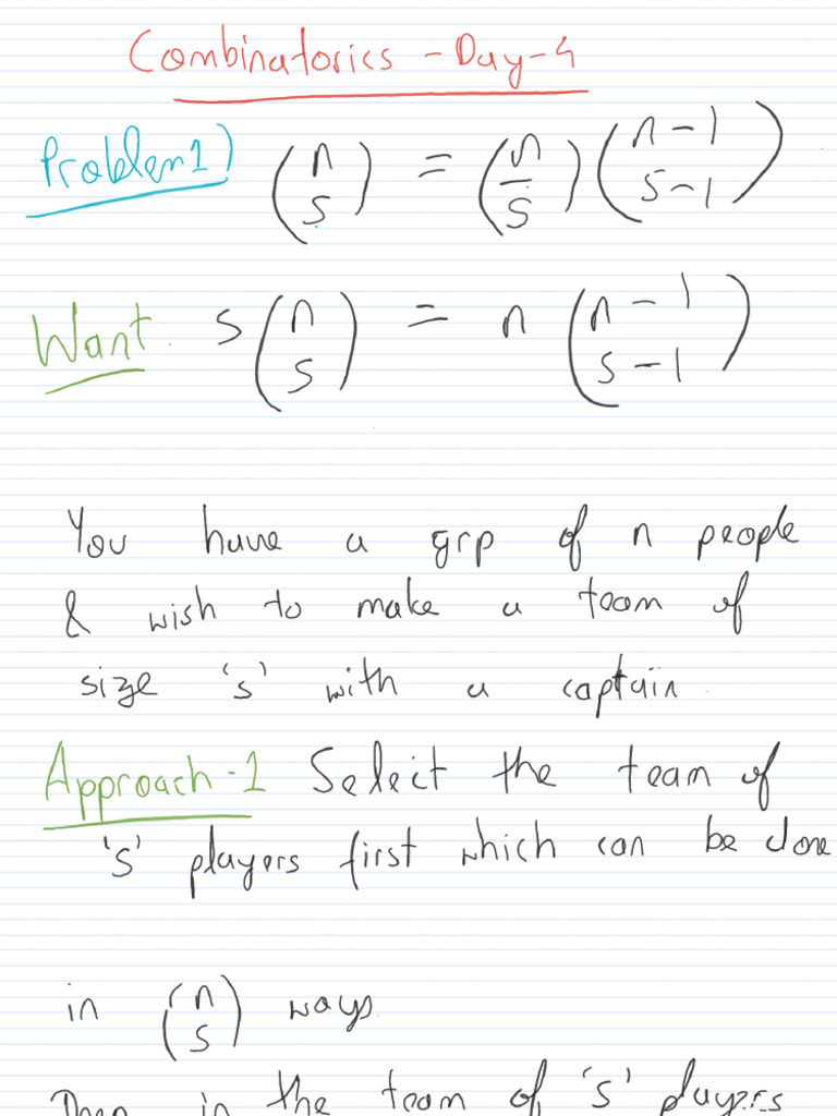 Combinatorics Session 4 | PDF