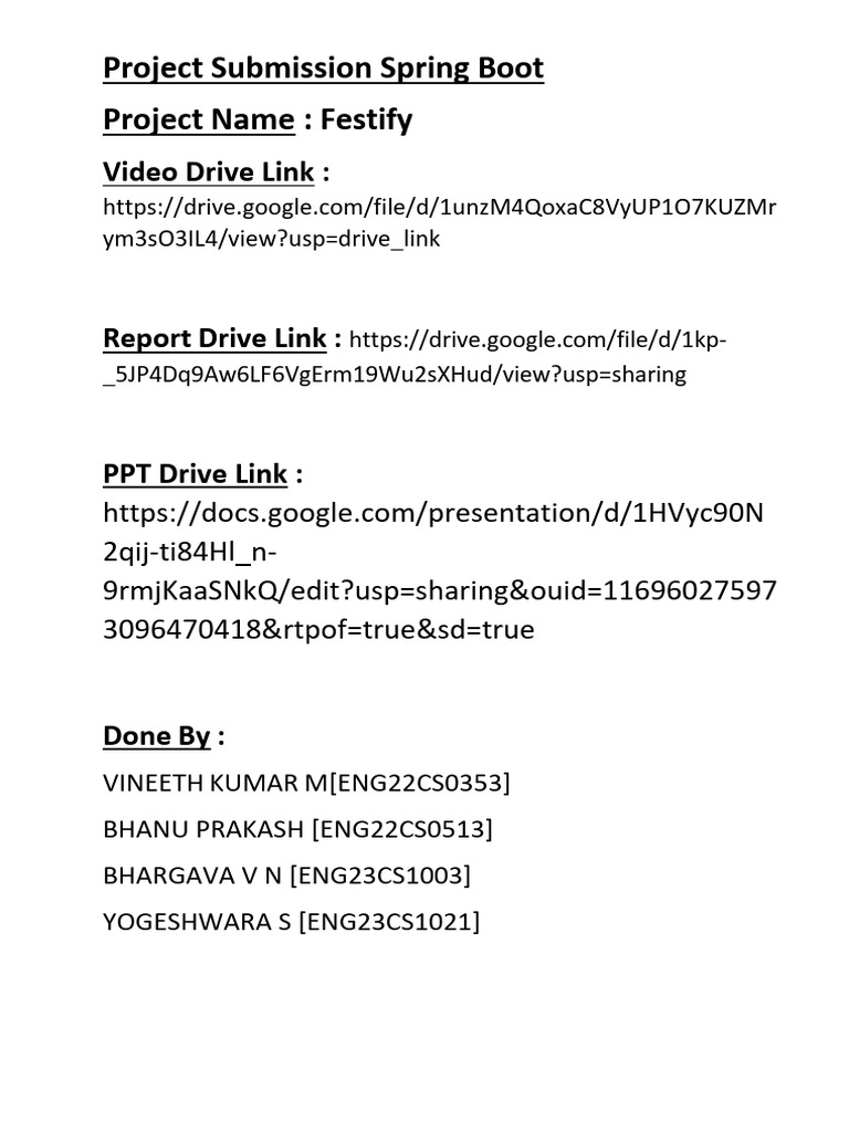 Project Submission Spring Boot5 | PDF