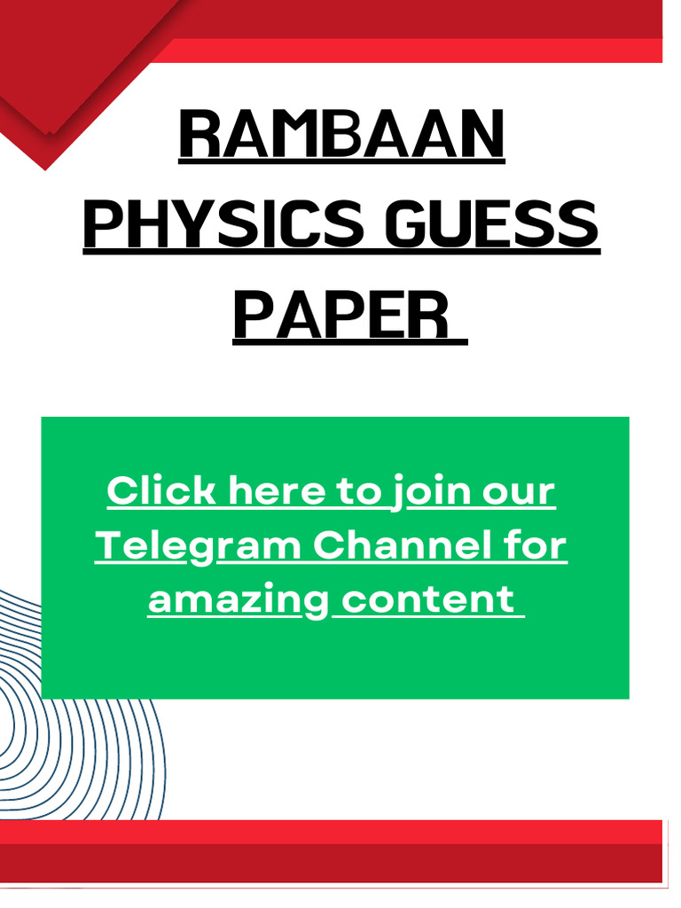 Atc Rambaan Physics Guess Paper | PDF | Waves | Inductance