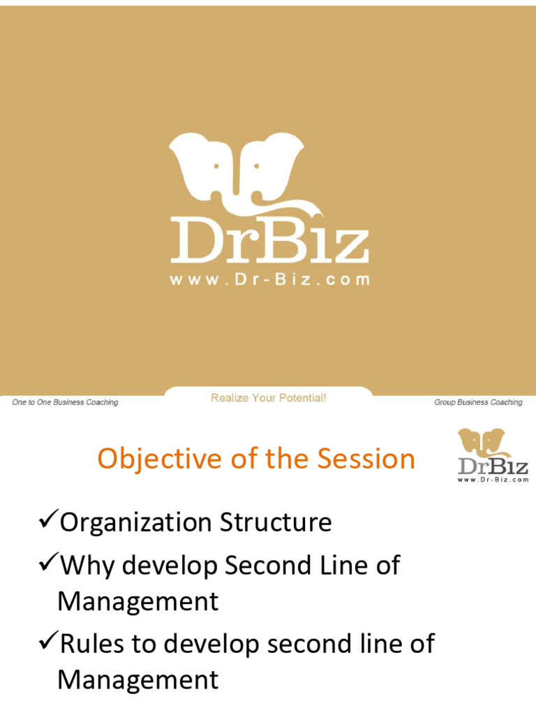 #4- Organisation Structure & Rules to Develop Second Line | PDF ...