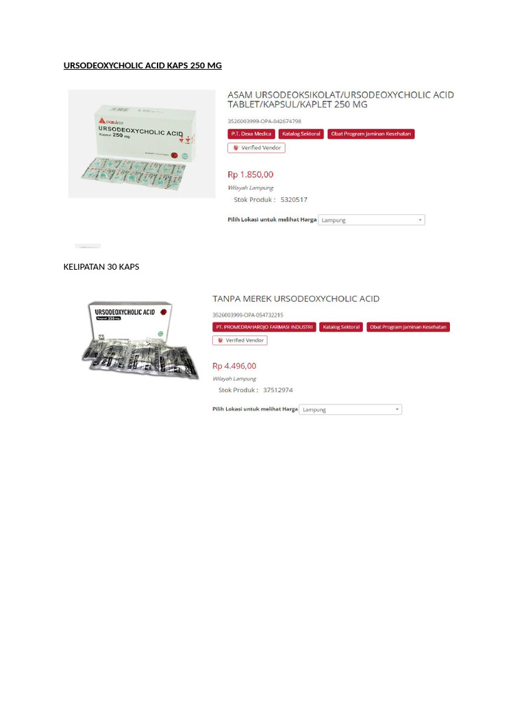 Ursodeoxycholic Acid Kaps 250 MG | PDF