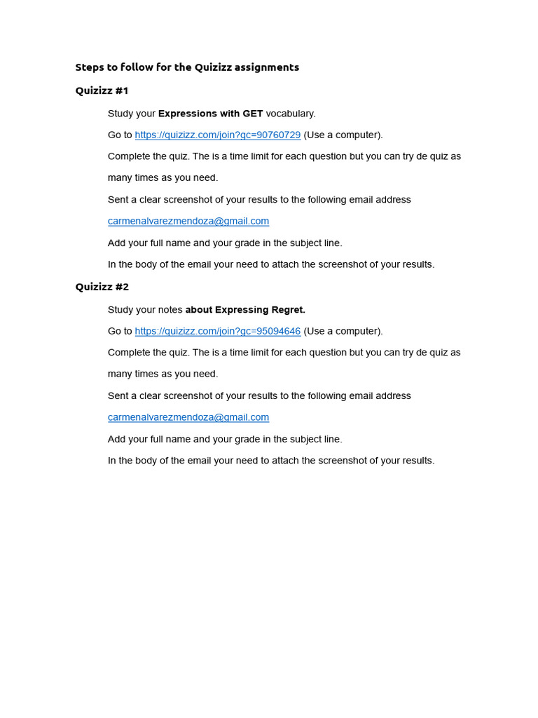Quizizz 11th (ENGLISH) | PDF