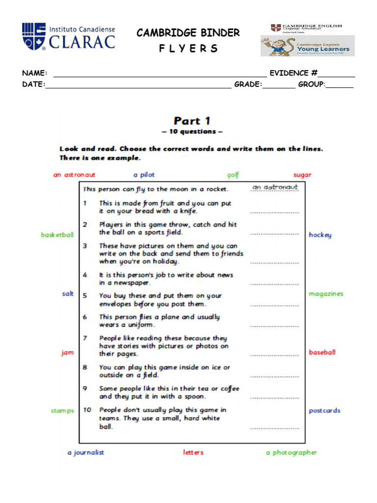 Flyers (Vocabulary) 2 | PDF