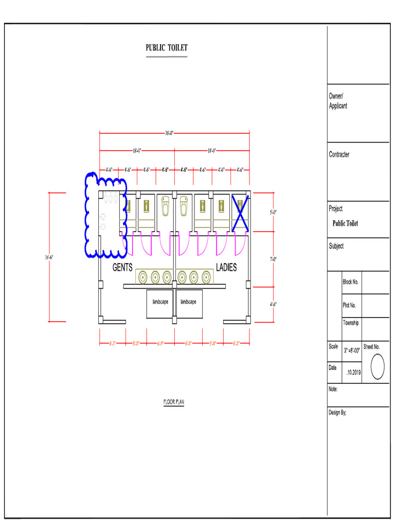 Public Tiolet Plan 1 - 1 | PDF