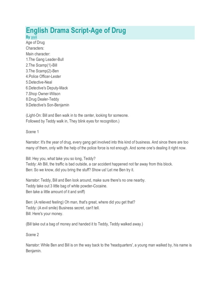 English Drama Script