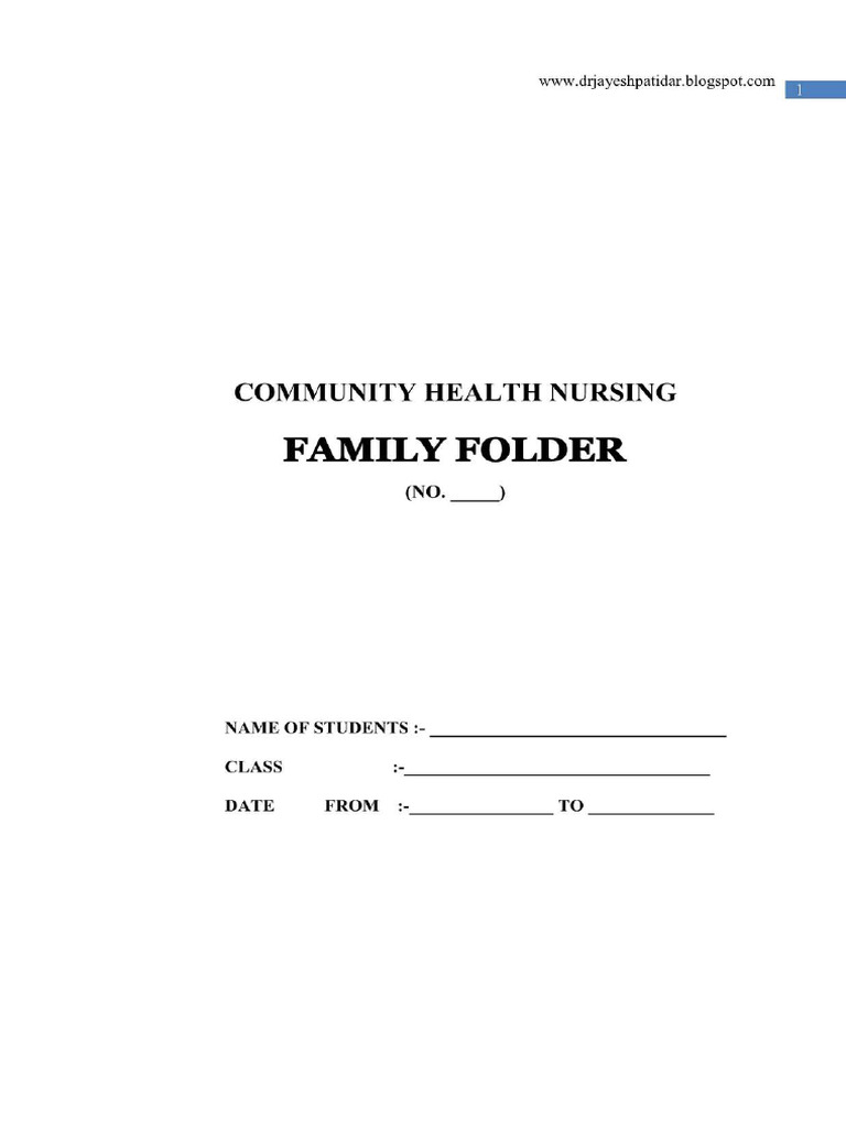 Family Folder Format 1 | PDF