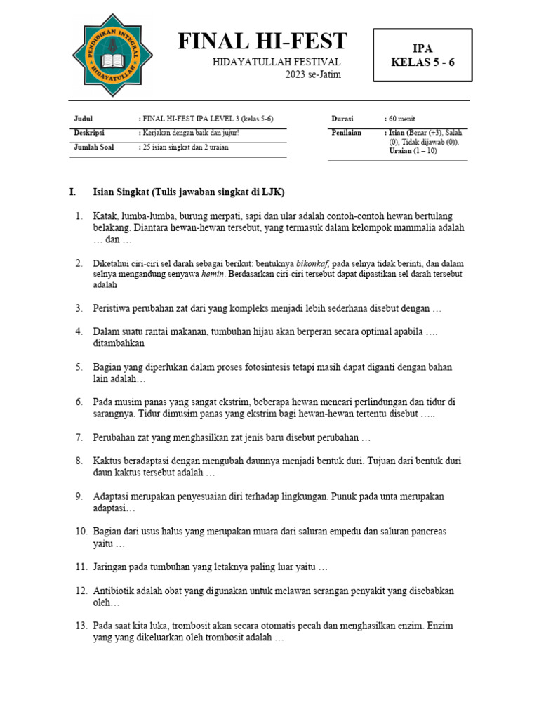 2023 Final Hifest Ipa Level 3 | PDF