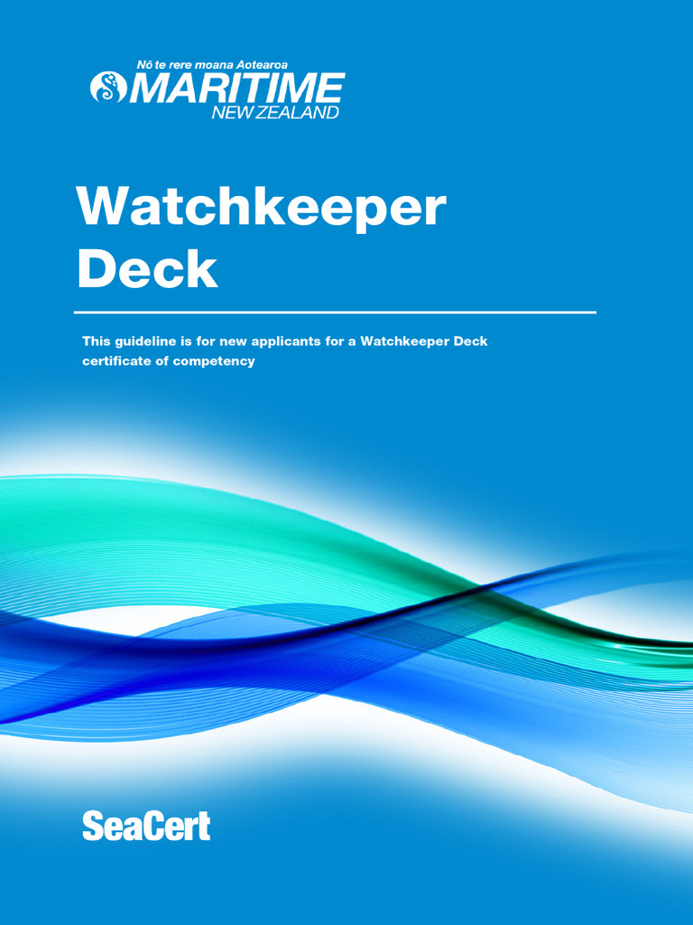 Watchkeeper Deck MNZ Guidelines | PDF | Identity Document | Diploma