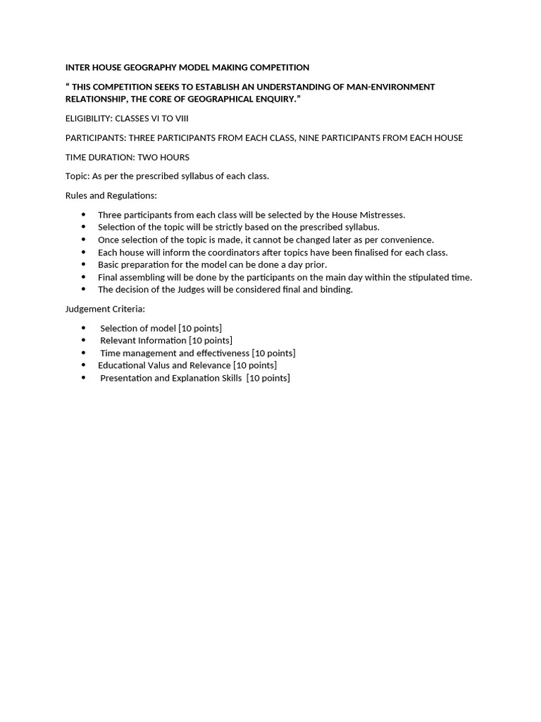 Geography Model Making | PDF