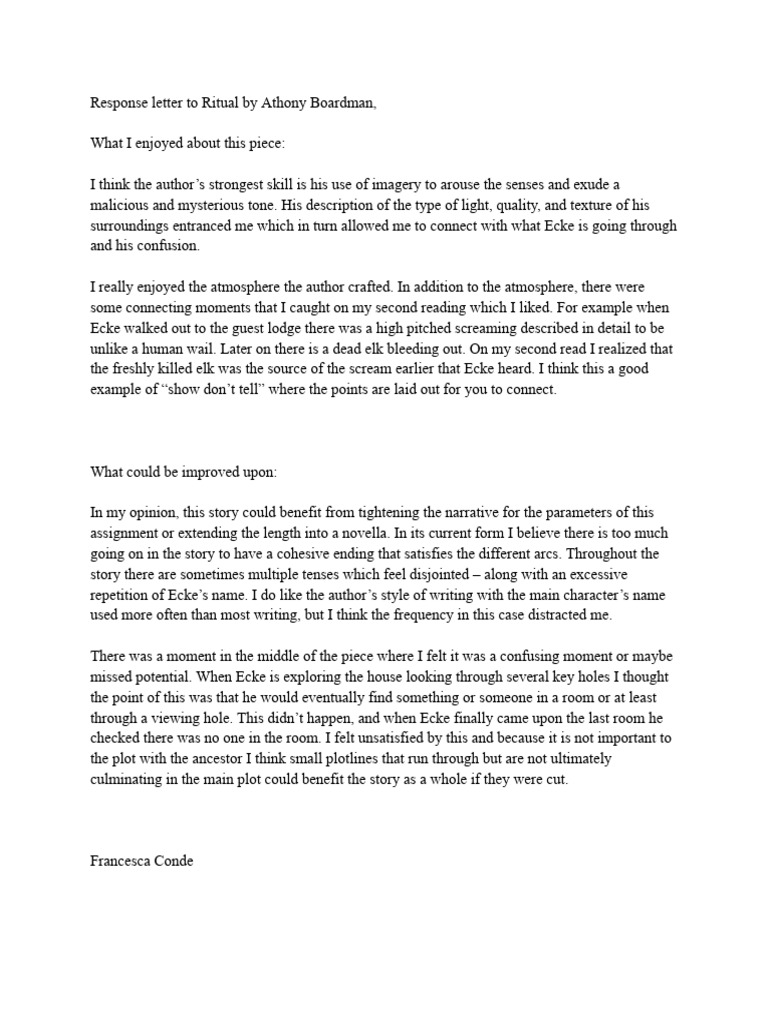 Respone Letter Anthony | PDF